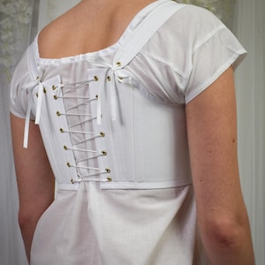 1805 - 1820 Women's Short Regency Stays, Custom Sized and Made to Order ...