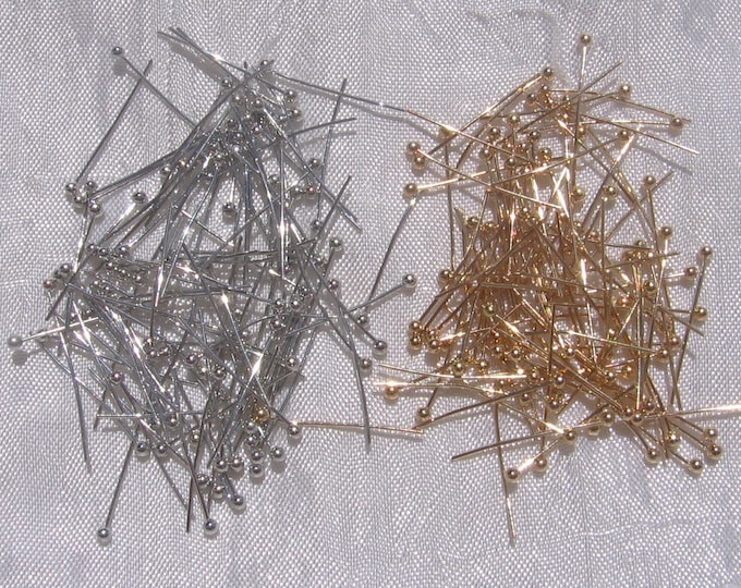 Pack of 100 Rods, Ball Rods, Brass Rods, Silver Rods, Gold Rods, Round ...
