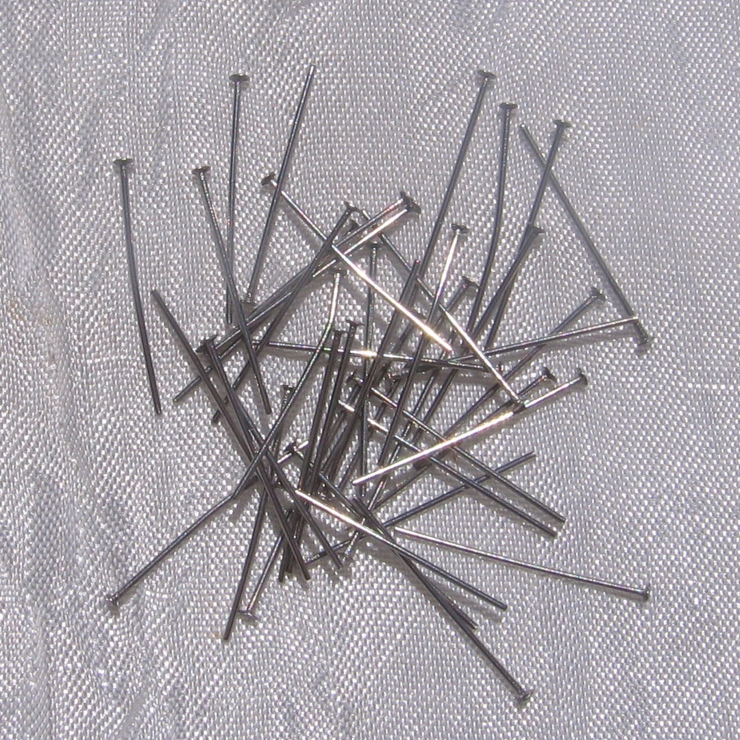 Lot of 100 Flat-headed Nails, 20mm, 20x0.6mm, Steel Nails, Stainless ...