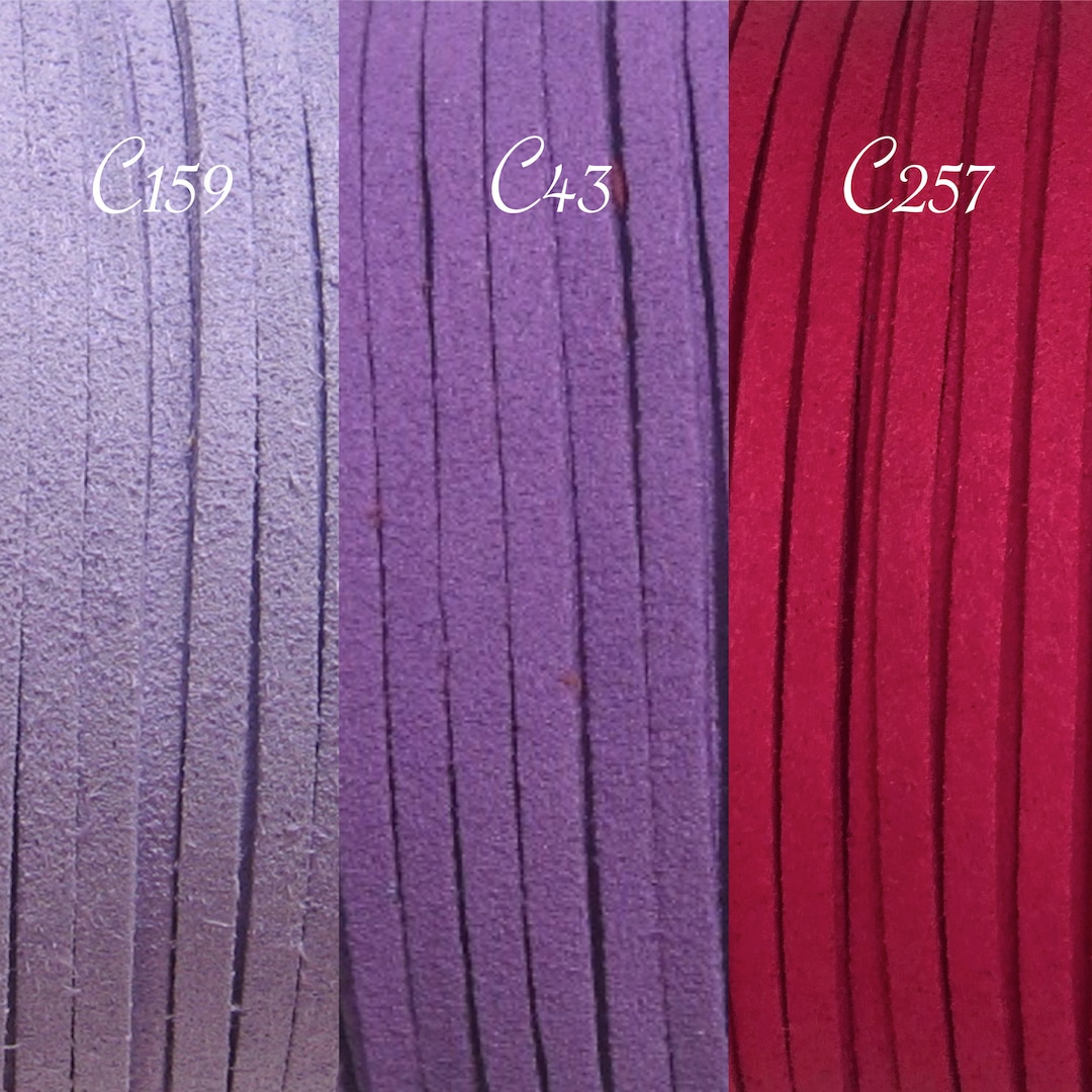 Suede Thread, 3 Meter Pack, Suede Cord, Purple Thread, Lilac Thread ...