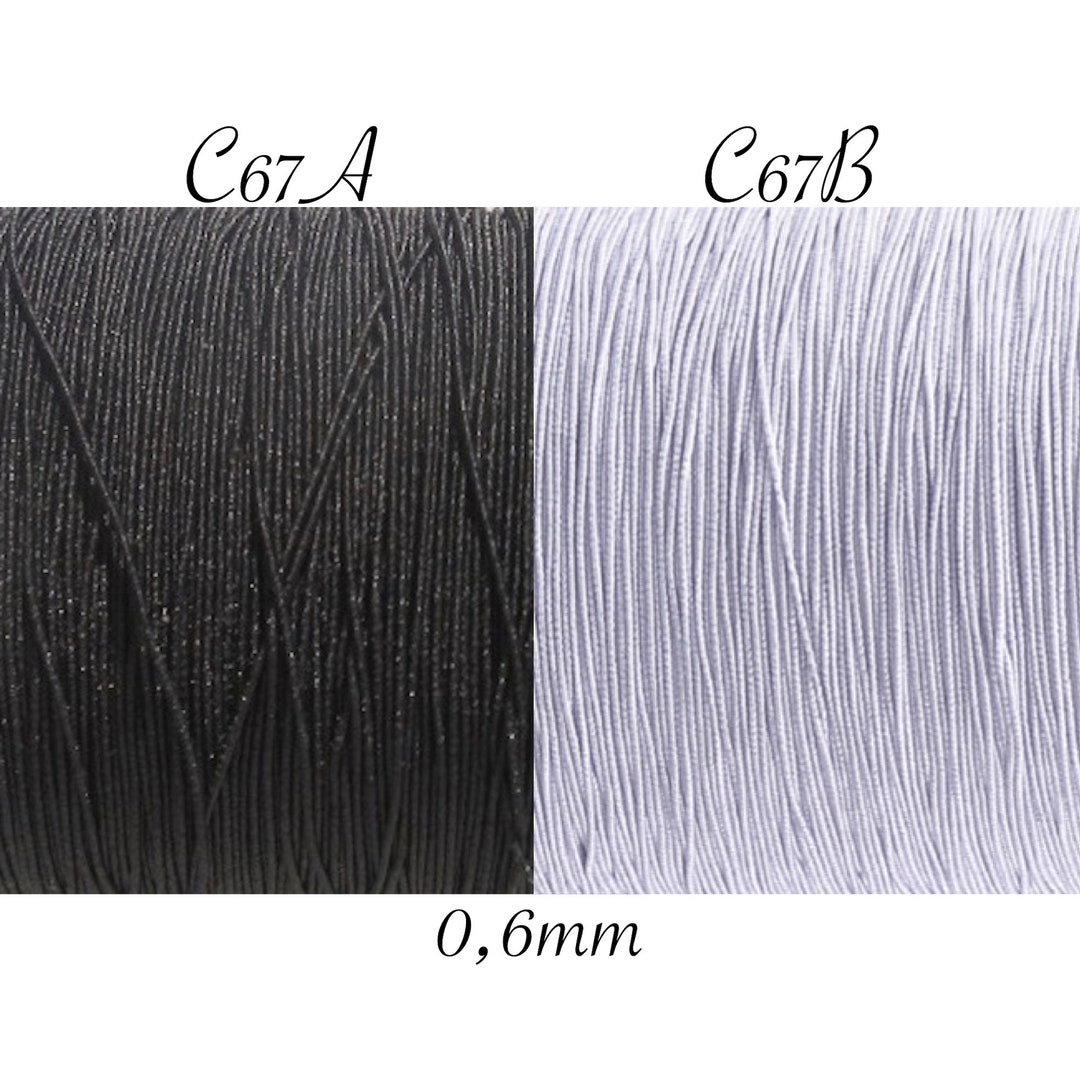 Pack of 10 Meters, Elastic Thread, 10m of Thread, Stretch Thread, 0.6mm ...