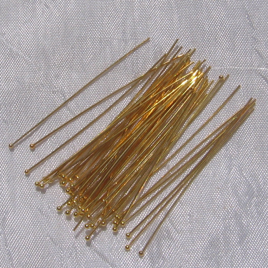 Golden Nails, Set of 50 Rods, Nickel Free, Ball Rods, Round Head, 50mm ...