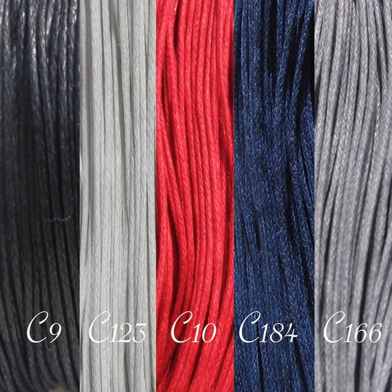 Cotton Yarn 10 Meter Lot Waxed Cotton 1mm Yarn Black Yarn | Etsy UK