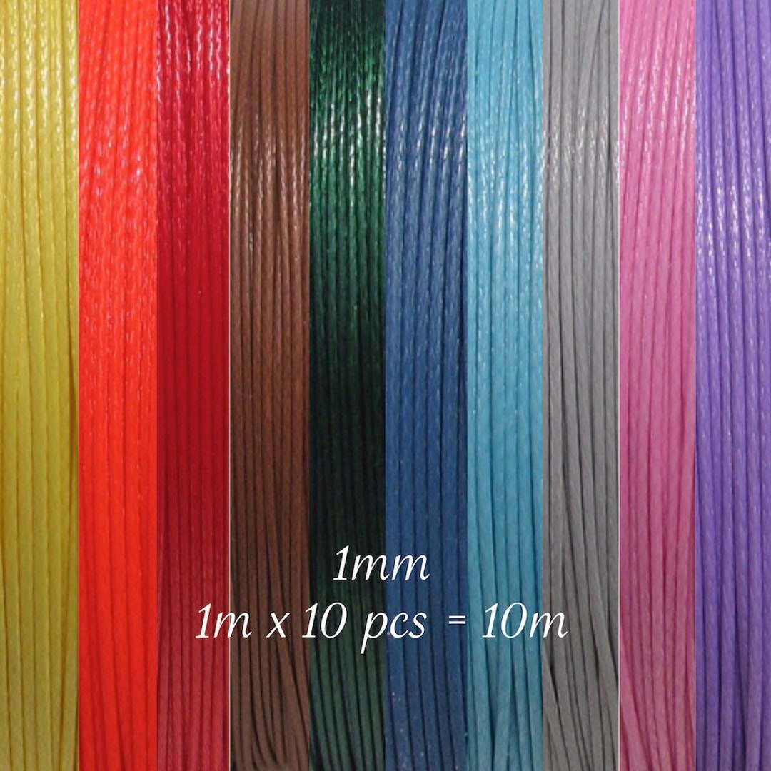 SATIN THREAD, 10m of Thread, 10 Multicolored Threads, 1mm Thread, Mix ...
