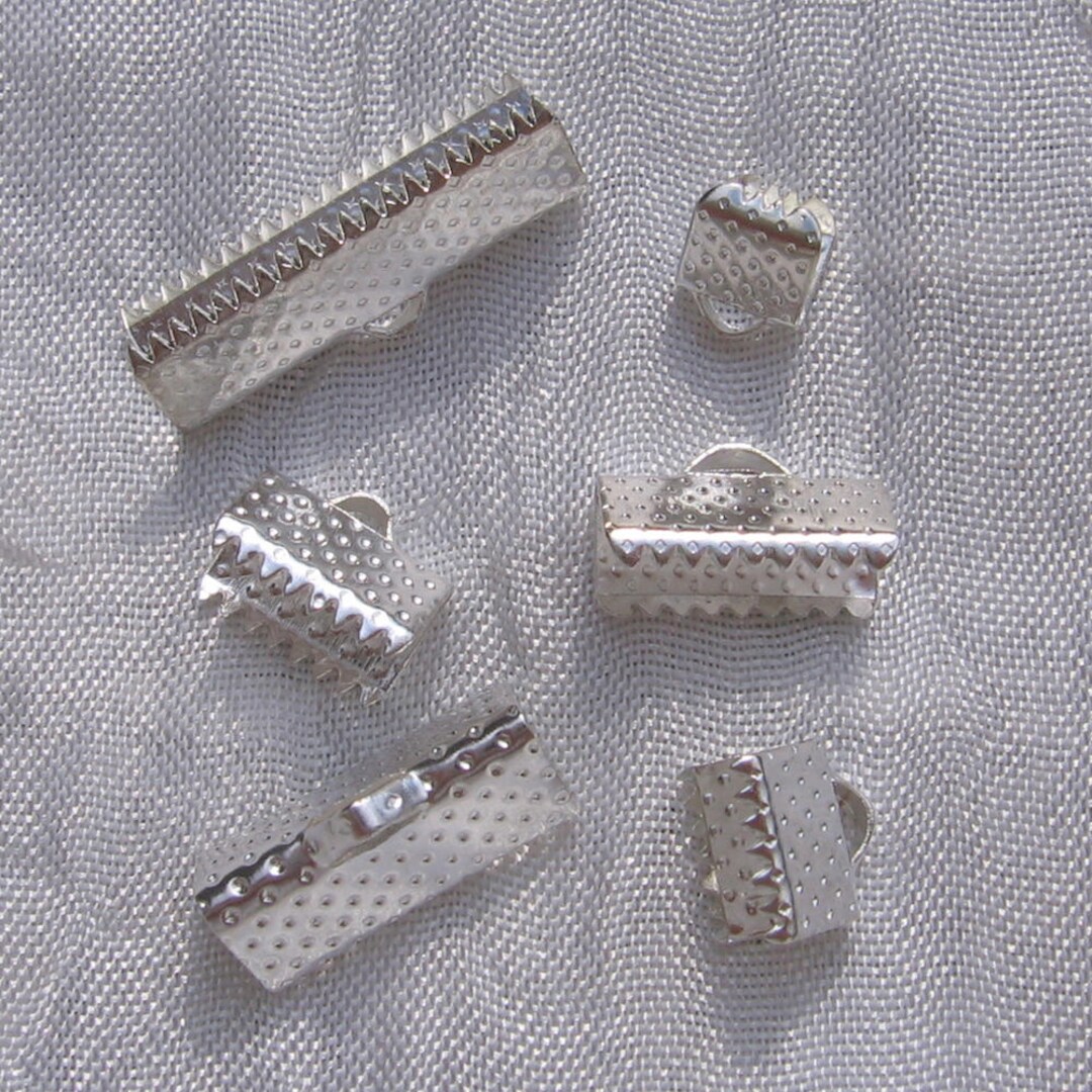 10/12/20 Silver Metal Knot Cover End Clips 6mm 8mm 10mm 13mm 16mm 22mm ...