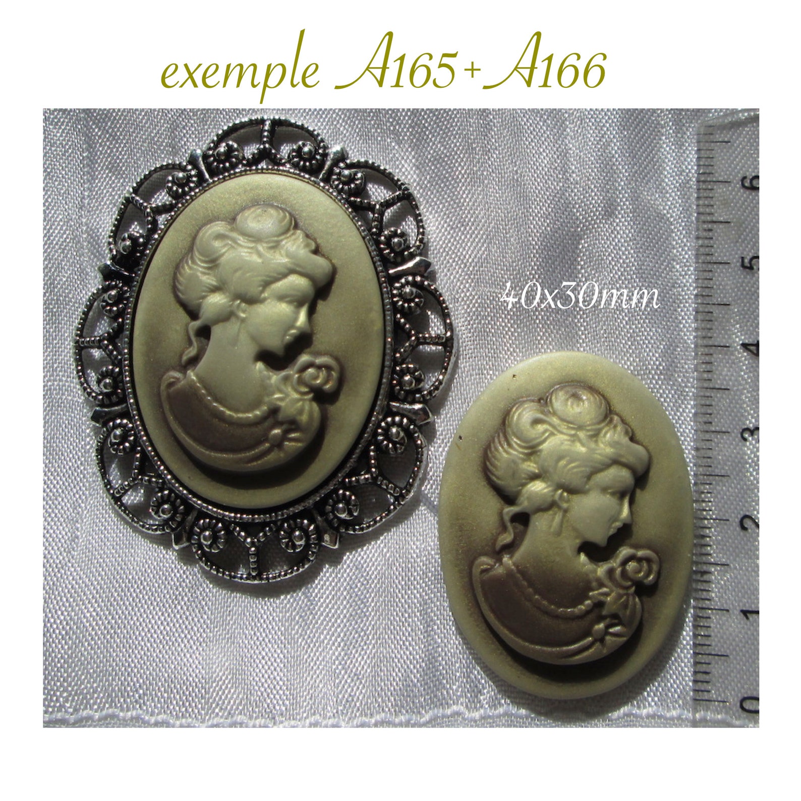 Black Cameo, Green Cameo, Pink Cameo, Gold Cameo, Silver Cameo, White ...