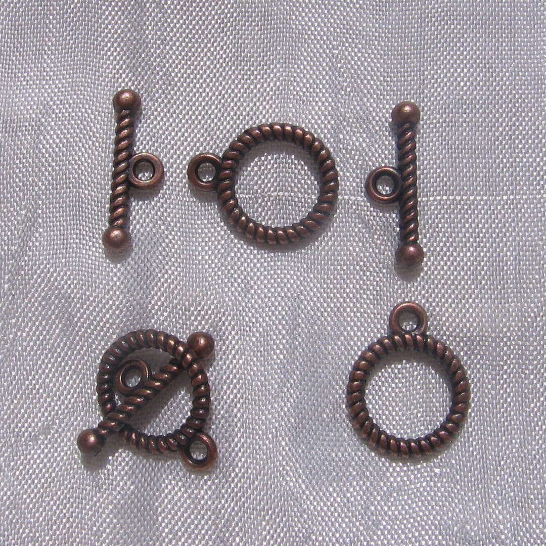 Copper Toggle Clasps, Set of 10 Clasps, Copper Clasp, Copper Color ...