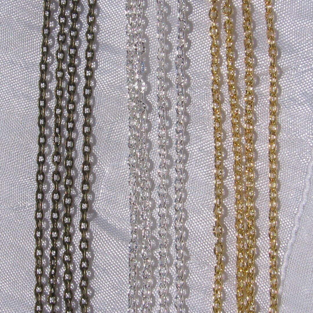 Set of 2m of Convict Chain, 3x2mm Link Chain, Convict Link, Notched ...