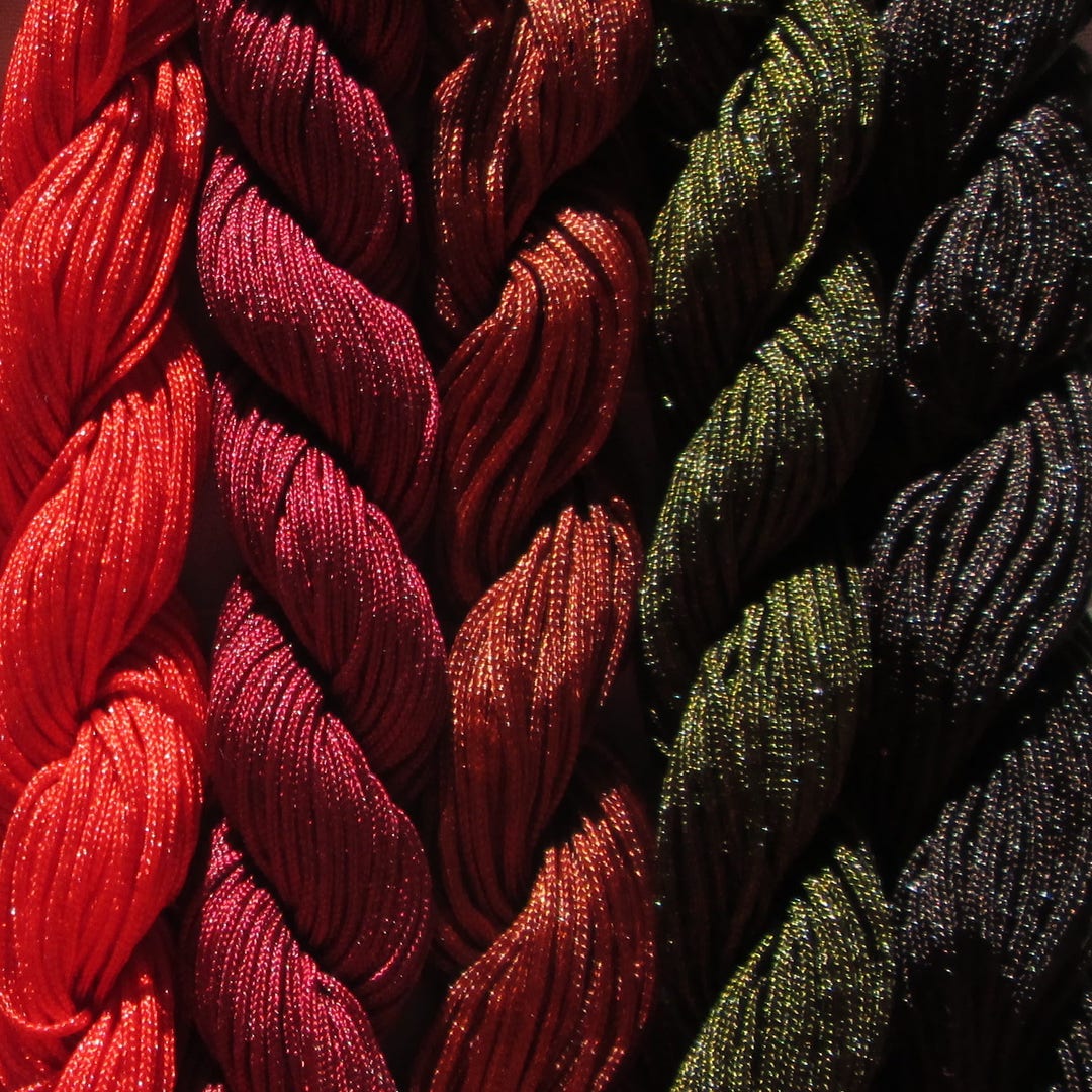 NYLON THREAD, 24m Spool of Thread, 1mm Thread, Braided Thread, Red ...