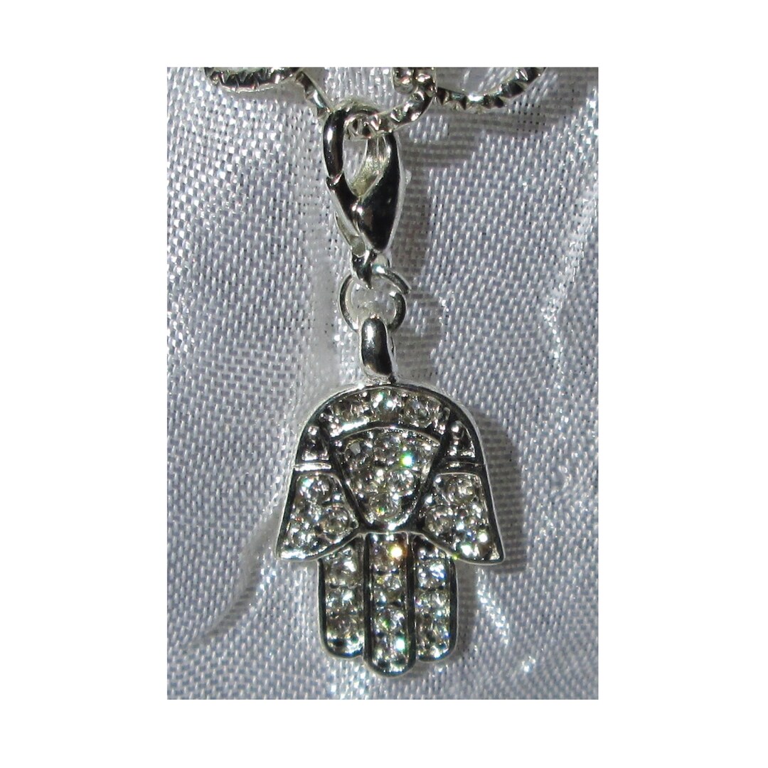 Silver-plated Hand of Fatima Charm, Silver Charm, Silver Hand Charm ...