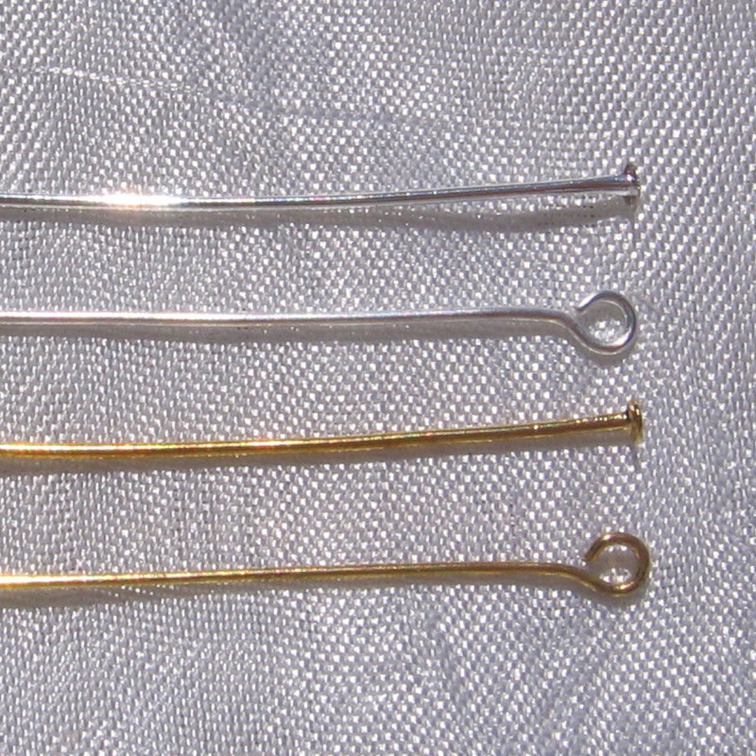 Lot of 100 Rods, Silver Rods, Gold Rods, Flat Head Nails, Loop Nails ...