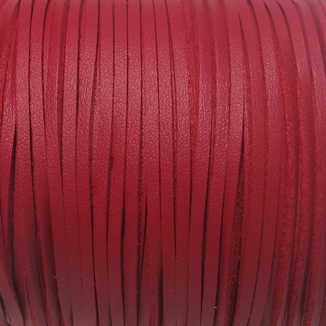 Suedine Yarn 3m Set 3m Thread Red Suede Red Thread 3x1mm - Etsy