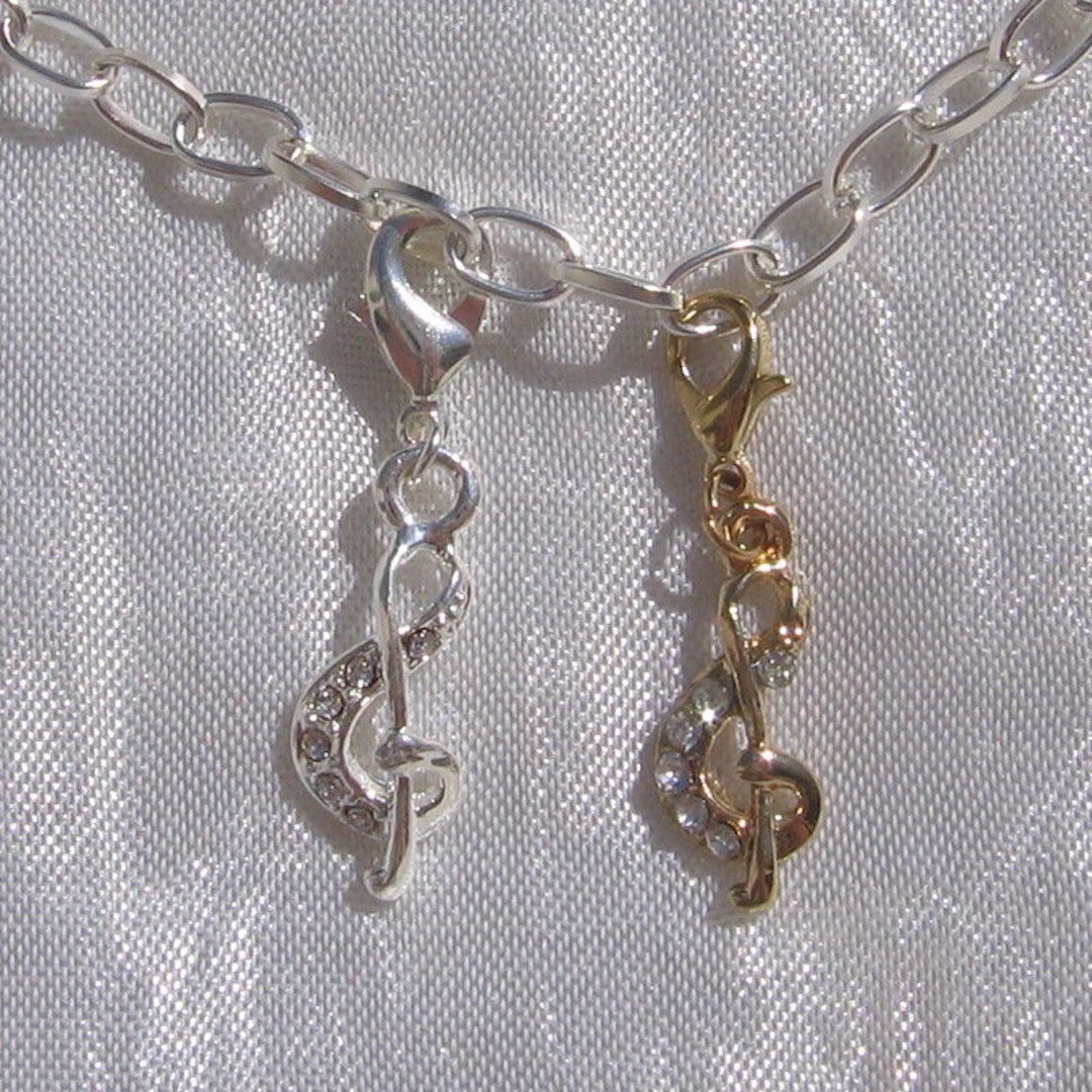 Note Charm, Musical Note, Musical Key, Silver Charm, Silver Charm ...