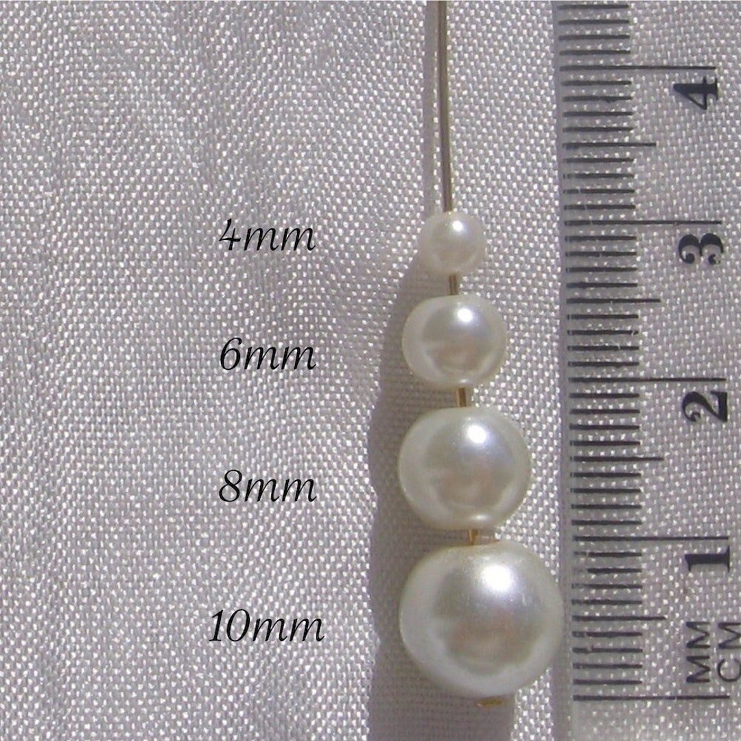 Pearly Beads, Cream White, Renaissance Beads, Boho, Pearly Glass, Boho ...