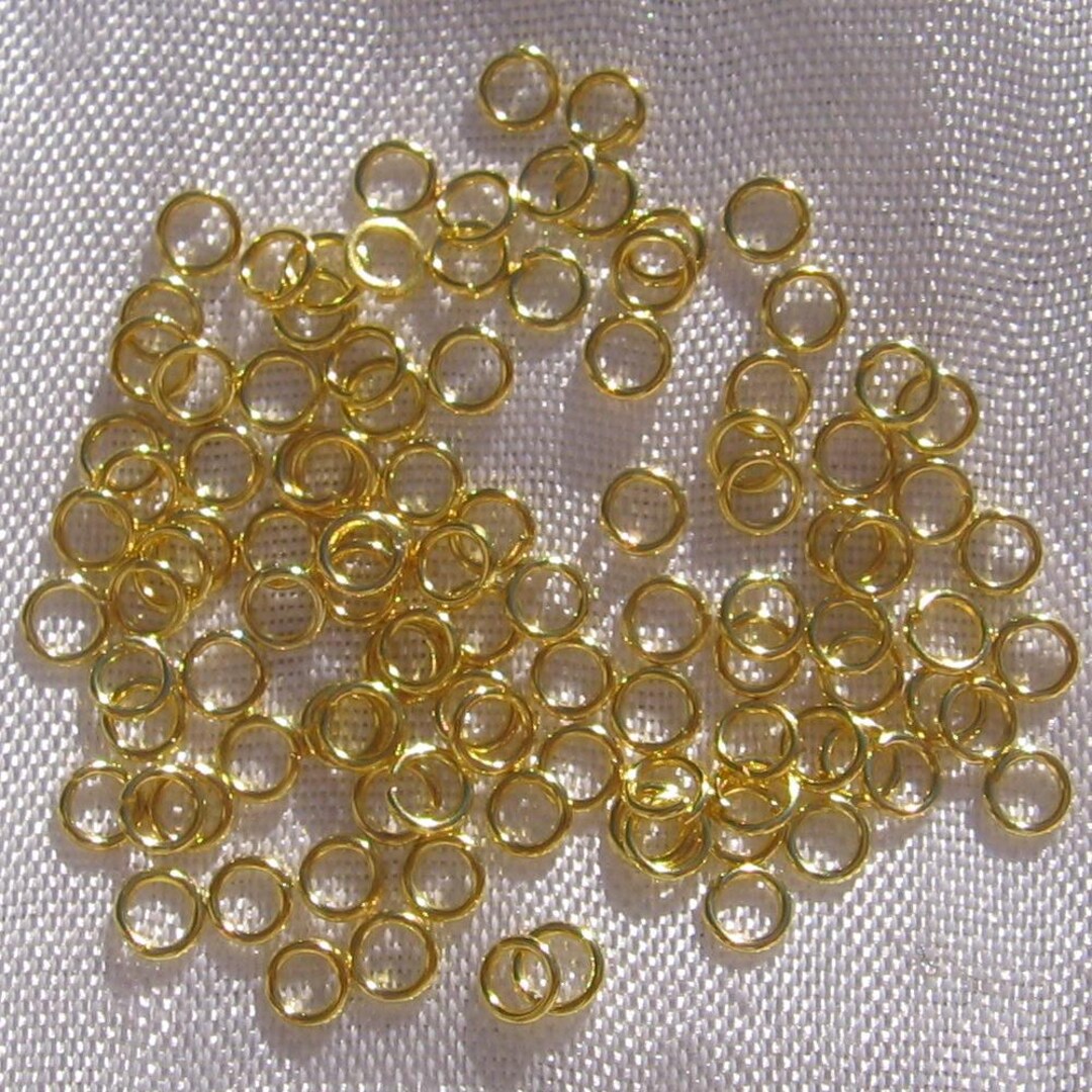 Lot of 400 Gold-plated 3mm Jump Rings, Gold Rings, Connecting Rings ...