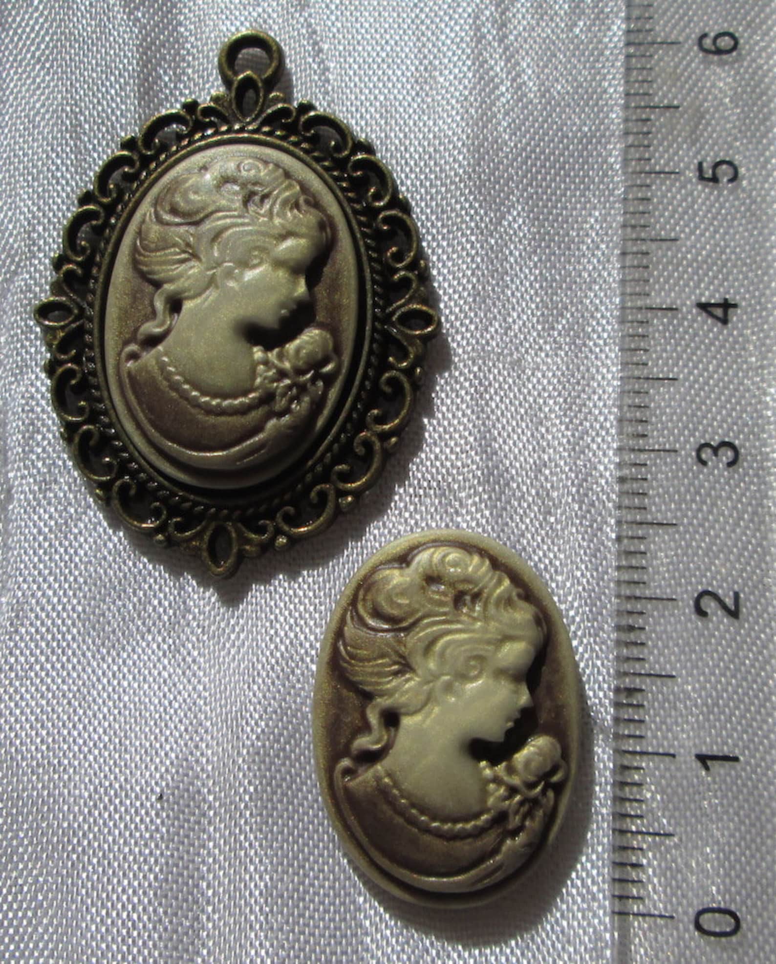 Camée 24x18mm camée 24mm cabochon camée noire camée - Etsy France