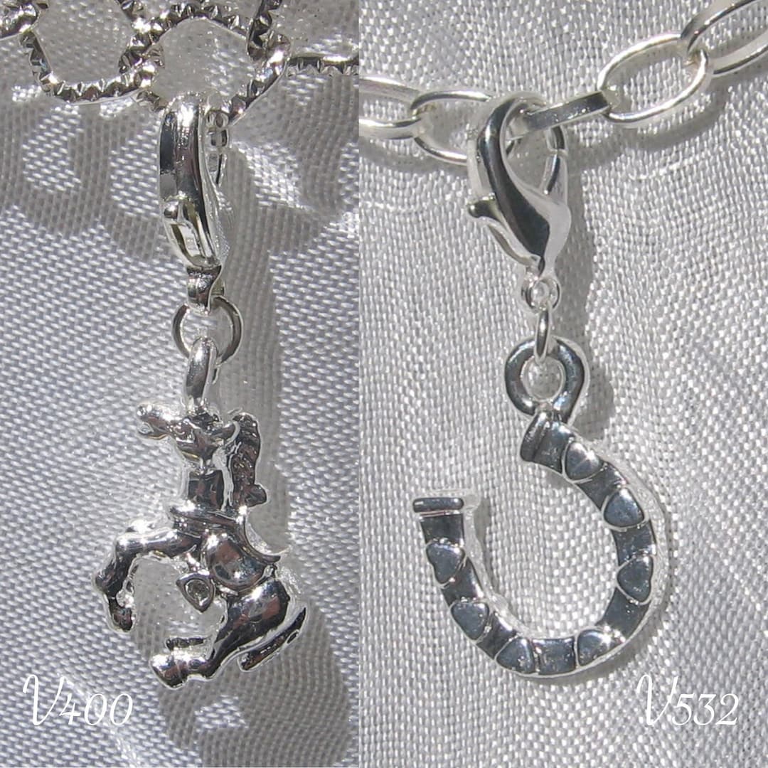 SILVER HORSE, HORSESHOE, Silver Iron, Silver Charm, Horse Charm, Iron ...