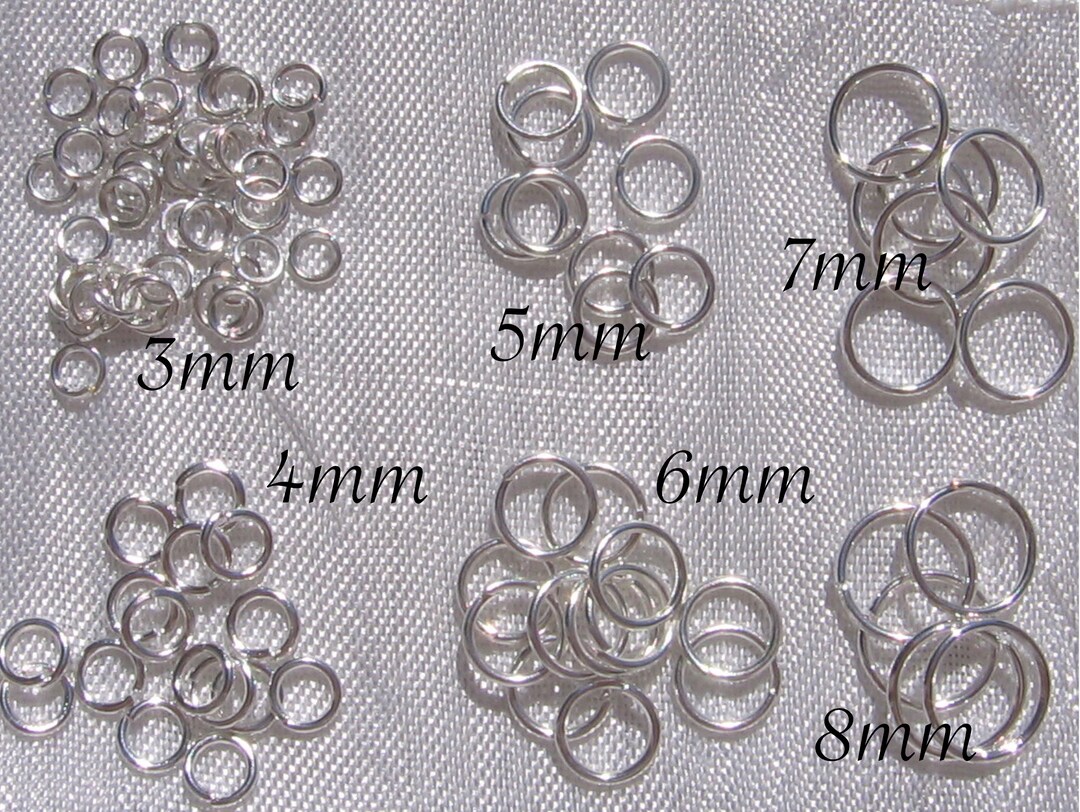 Silver Jump Rings, Jump Rings, Open Jump Rings, Silver Metal, Choice of ...