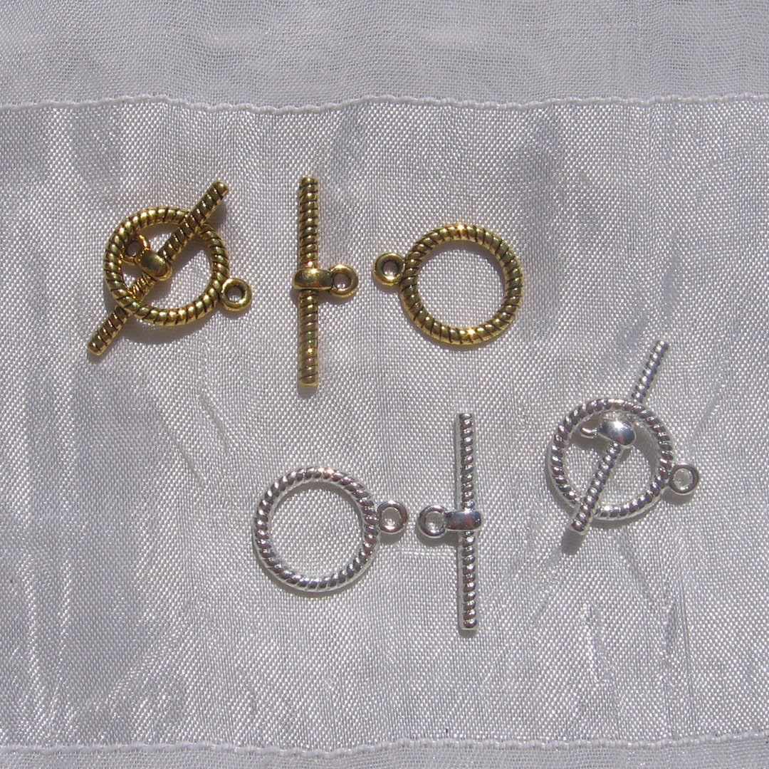 Toggle Clasps, Set of 12 Clasps, Round Clasp, Clasp for Bracelet, Chain ...