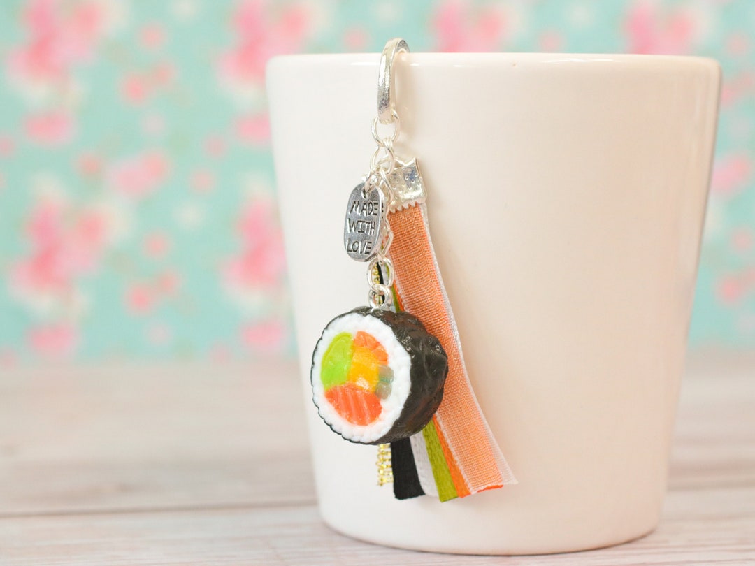 Maki Realistic Miniature Polymer Clay Bookmarks, Mounted on a Silver ...