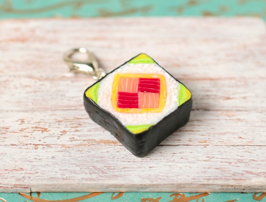 Charm Maki Original Realistic Sushi in Classic 12mm Silver Musket ...