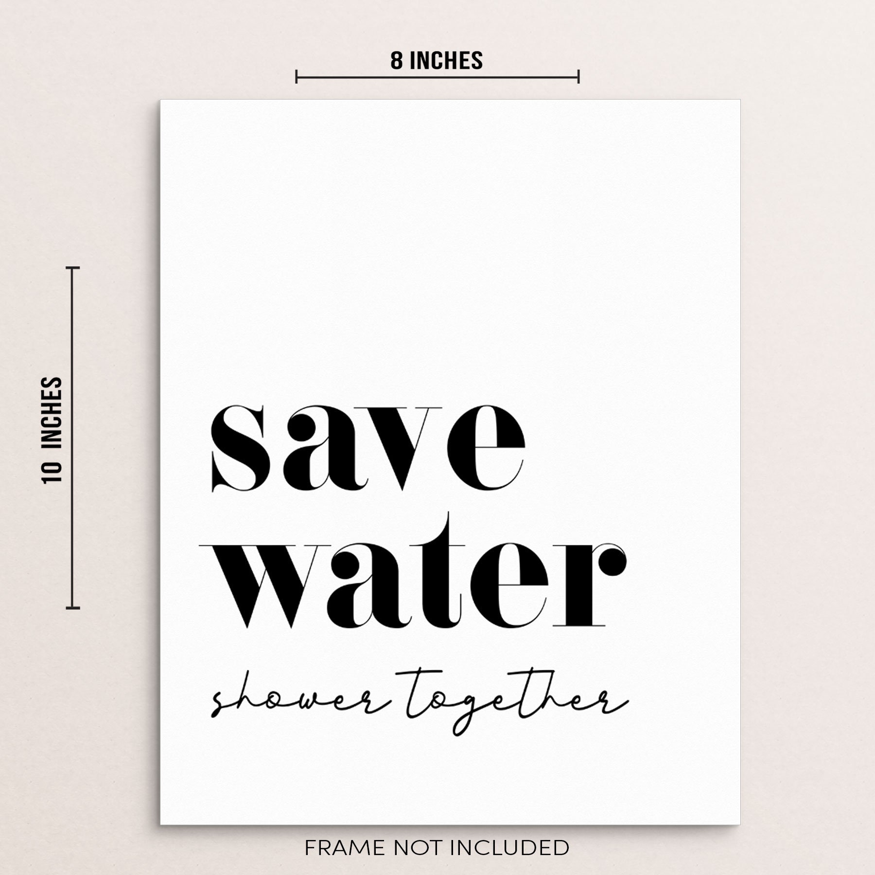 Save Water Shower Together Naughty Bathroom Art Print Sign | Etsy