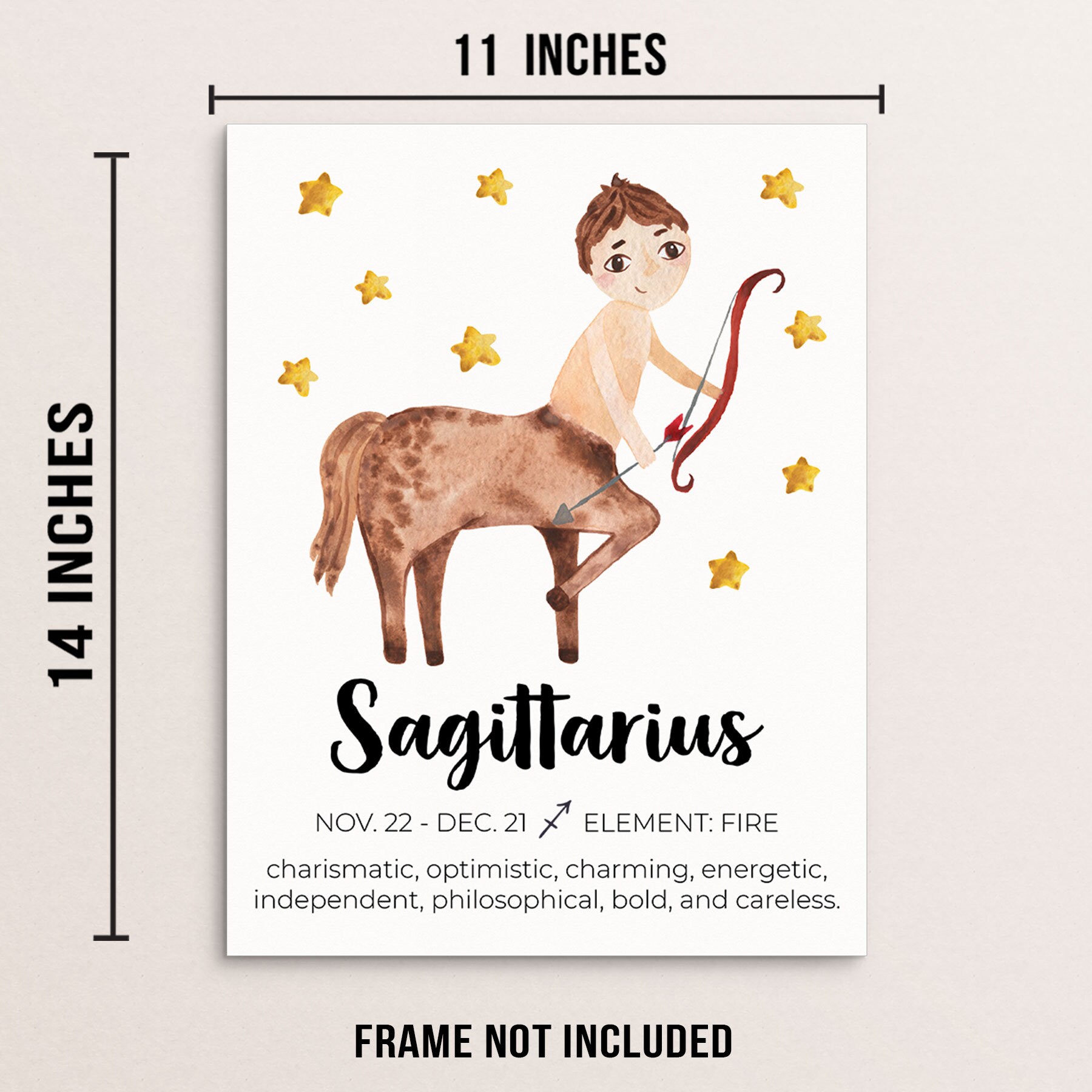 Boys SAGITTARIUS Zodiac Sign Art Print Horoscope Constellation | Etsy
