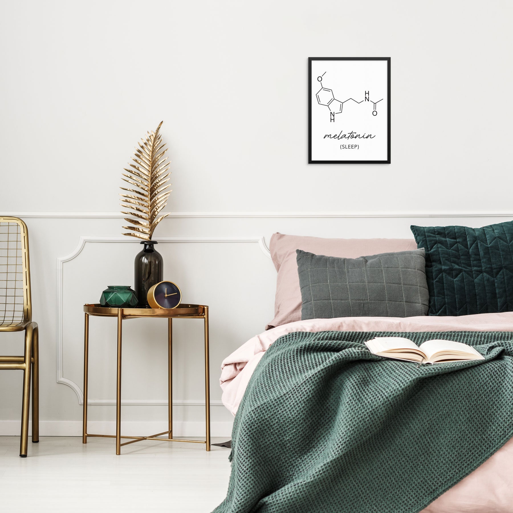 Melatonin Molecule Wall Decor Art Print Sleep Molecular | Etsy
