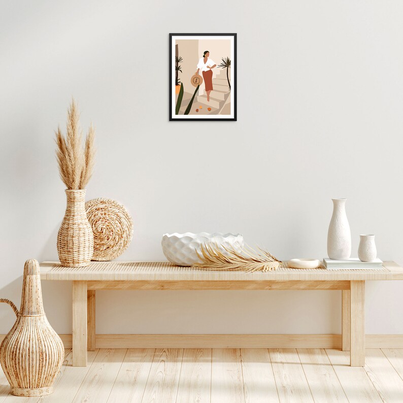 Abstract Woman's Body Shape Art Print Gouache Drawing Wall | Etsy