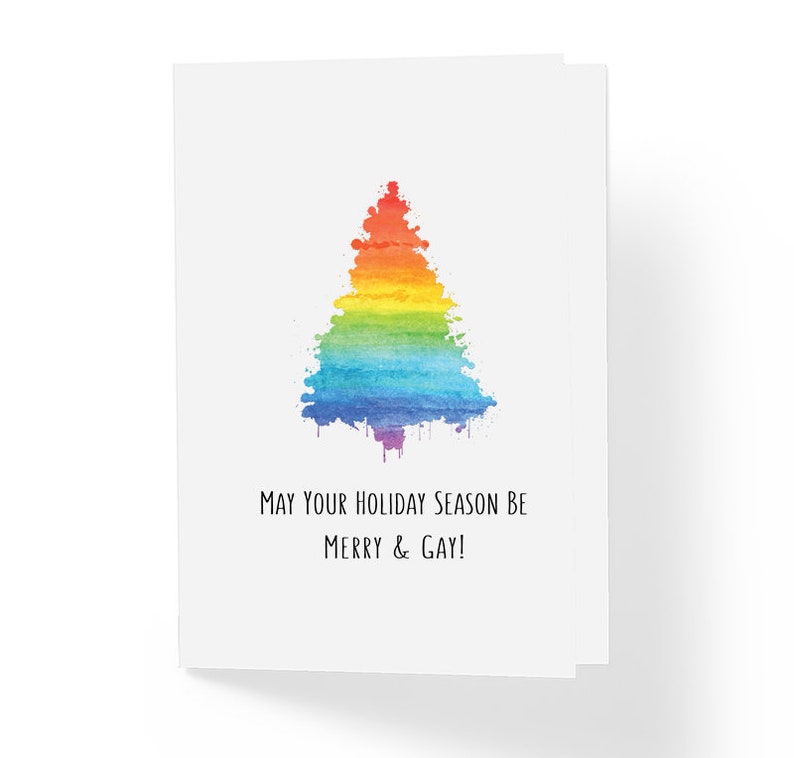LGBTQ Gay Pride Christmas Card May Your Holiday Season Be - Etsy