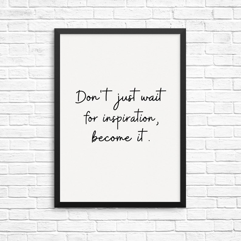 Inspirational Quote Wall Poster Art Print Don't Just - Etsy