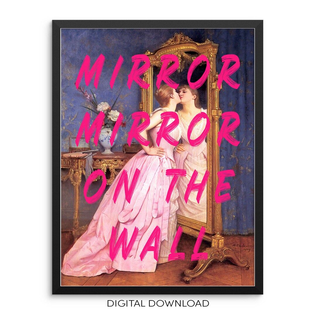 Mirror Mirror on the Wall Altered Vintage Art Print DIGITAL DOWNLOAD ...