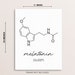 Melatonin Molecule Wall Decor Art Print Sleep Molecular - Etsy