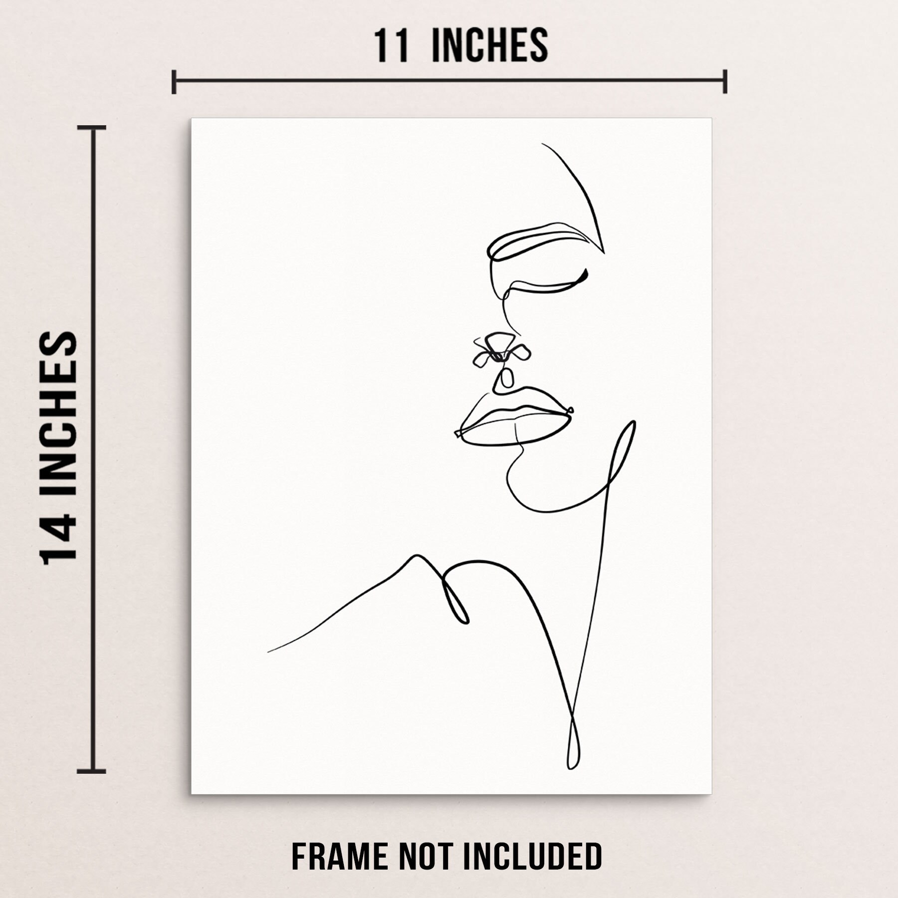 Continuous Line Art Print Abstract Woman's Body Shape - Etsy