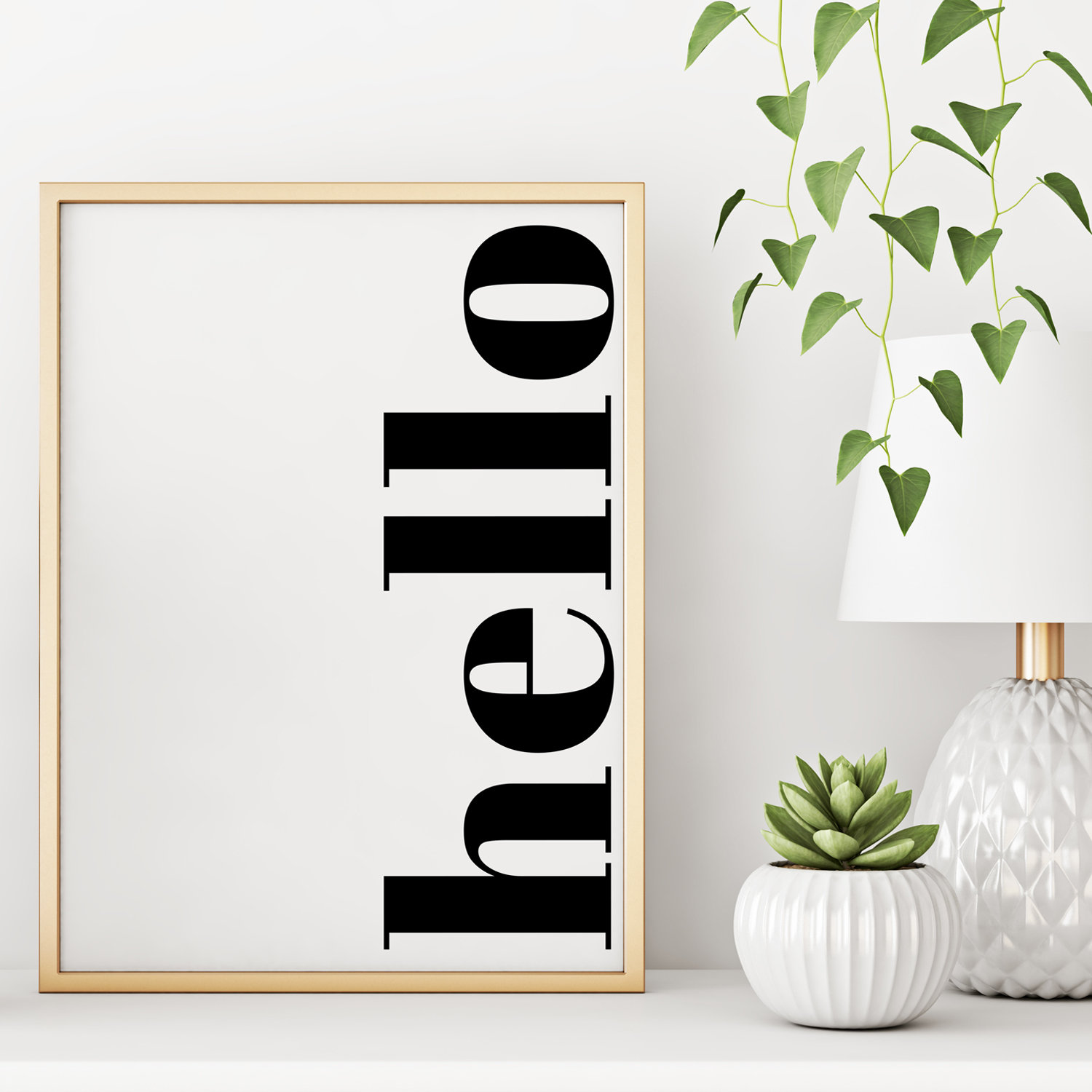 Hello Welcome Sign Art Print Wall Poster 11x14 | Etsy