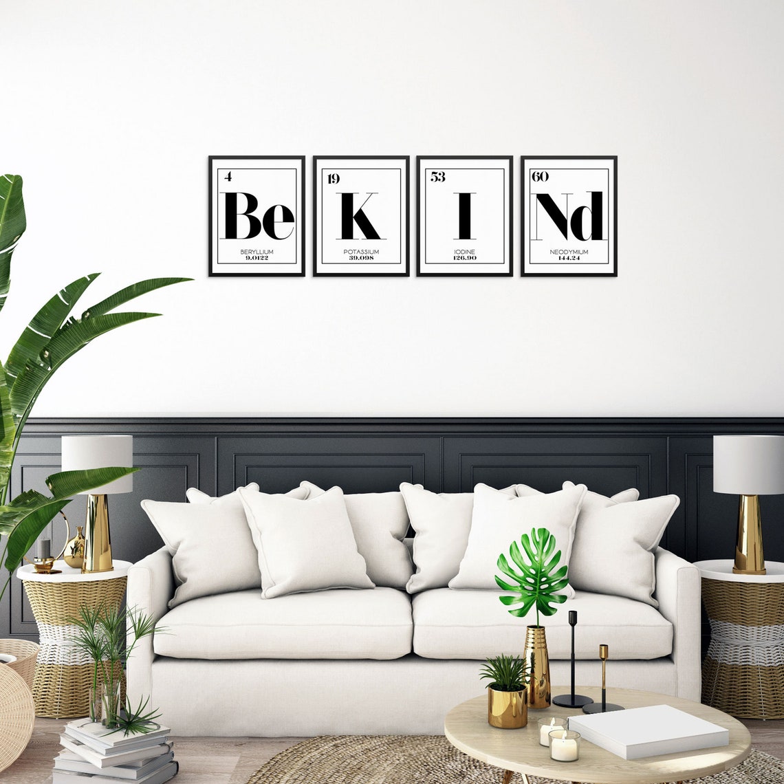 Be Kind Periodic Table of Elements Art Prints Chemistry Poster | Etsy