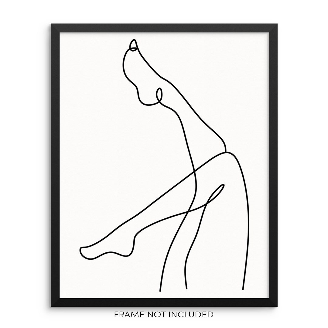Abstract Woman's Legs Wall Art Print Poster One Line Body - Etsy