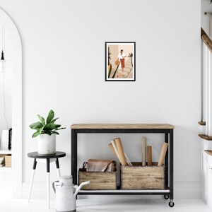 Abstract Woman's Body Shape Art Print Gouache Drawing Wall - Etsy