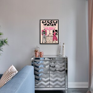 Vintage Cocktail Retro Poster Giggle Water Art Print |DIGITAL DOWNLOAD ...