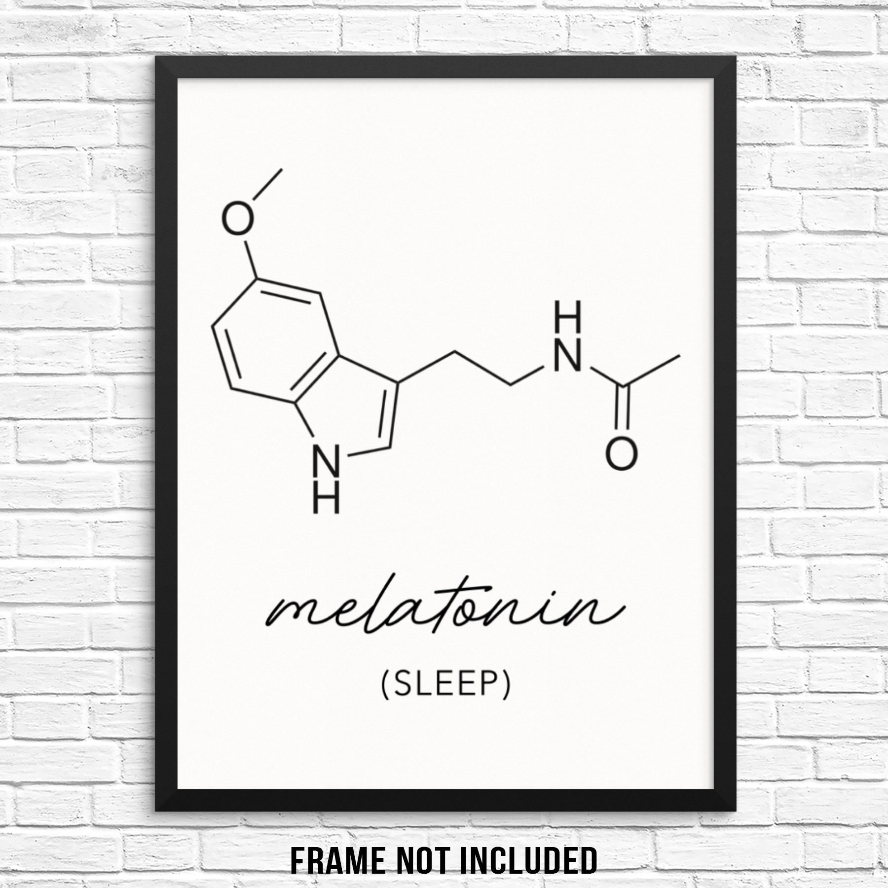 Melatonin Molecule Wall Decor Art Print Sleep Molecular | Etsy