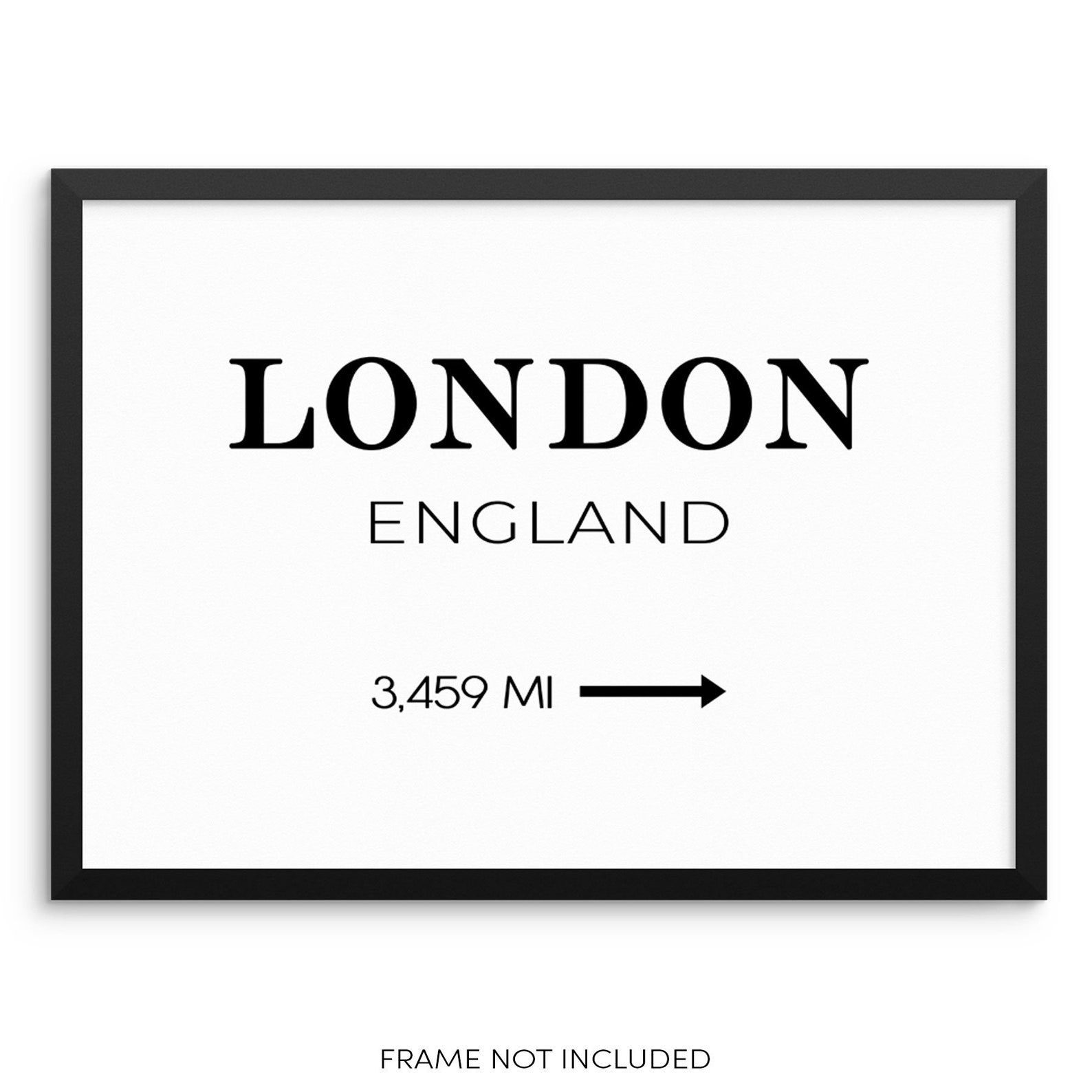 London Miles Art Print Sign England Wall Poster 11x14 - Etsy