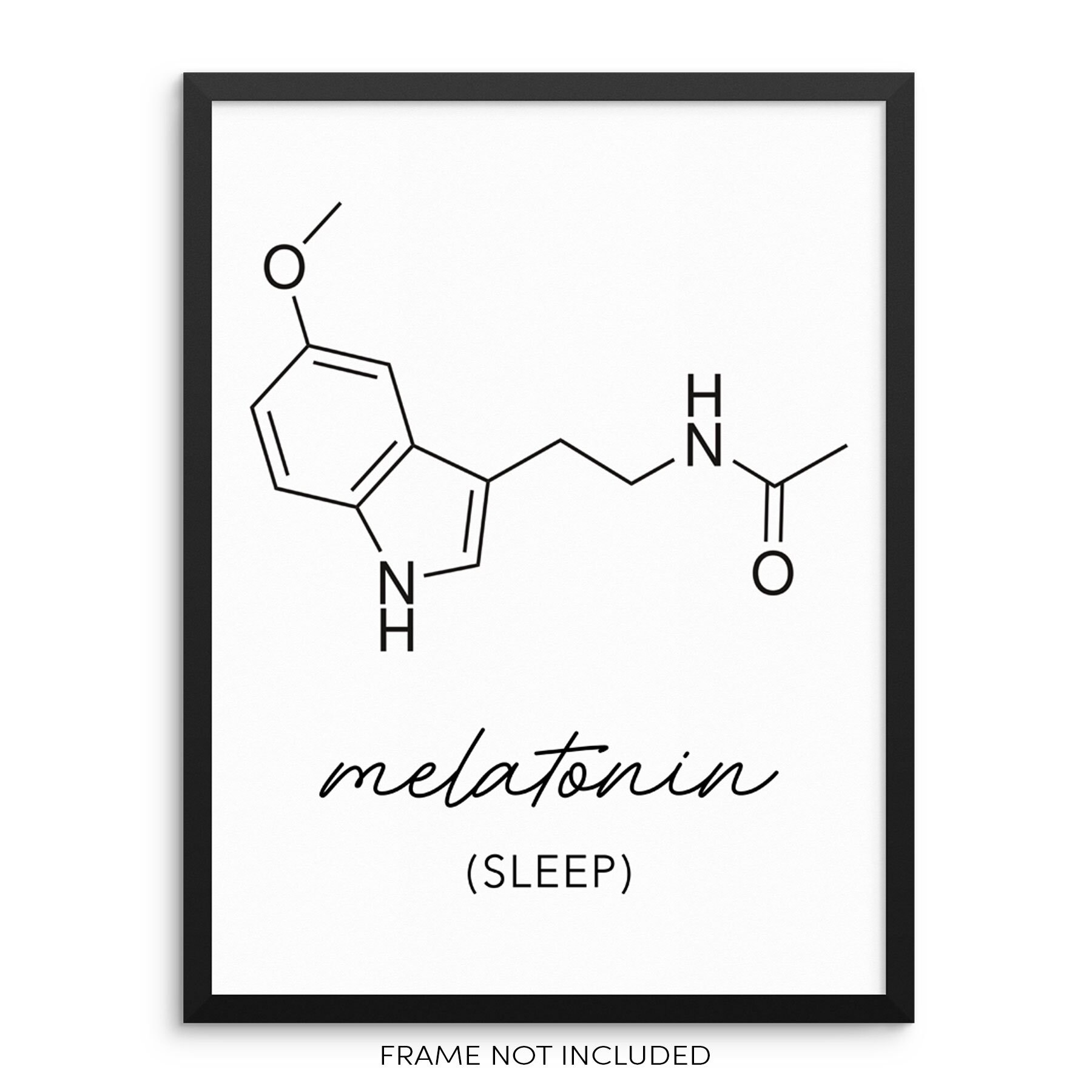 Melatonin Molecule Wall Decor Art Print Sleep Molecular | Etsy