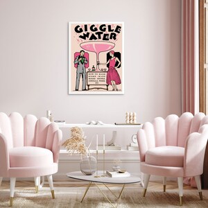 Vintage Cocktail Retro Poster Giggle Water Art Print |DIGITAL DOWNLOAD ...
