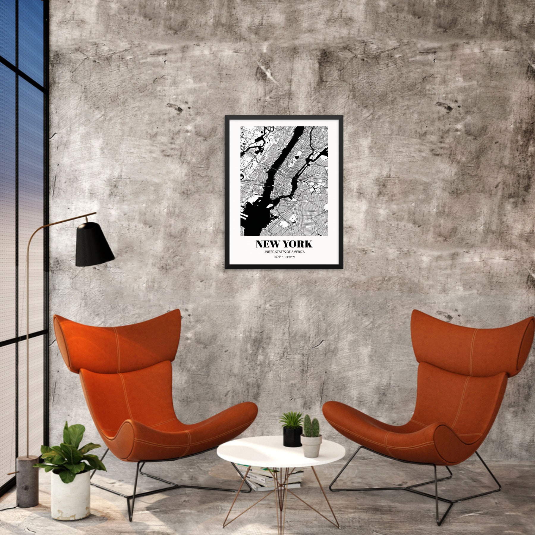 New York City Grid Map Art Print DIGITAL DOWNLOAD NYC - Etsy