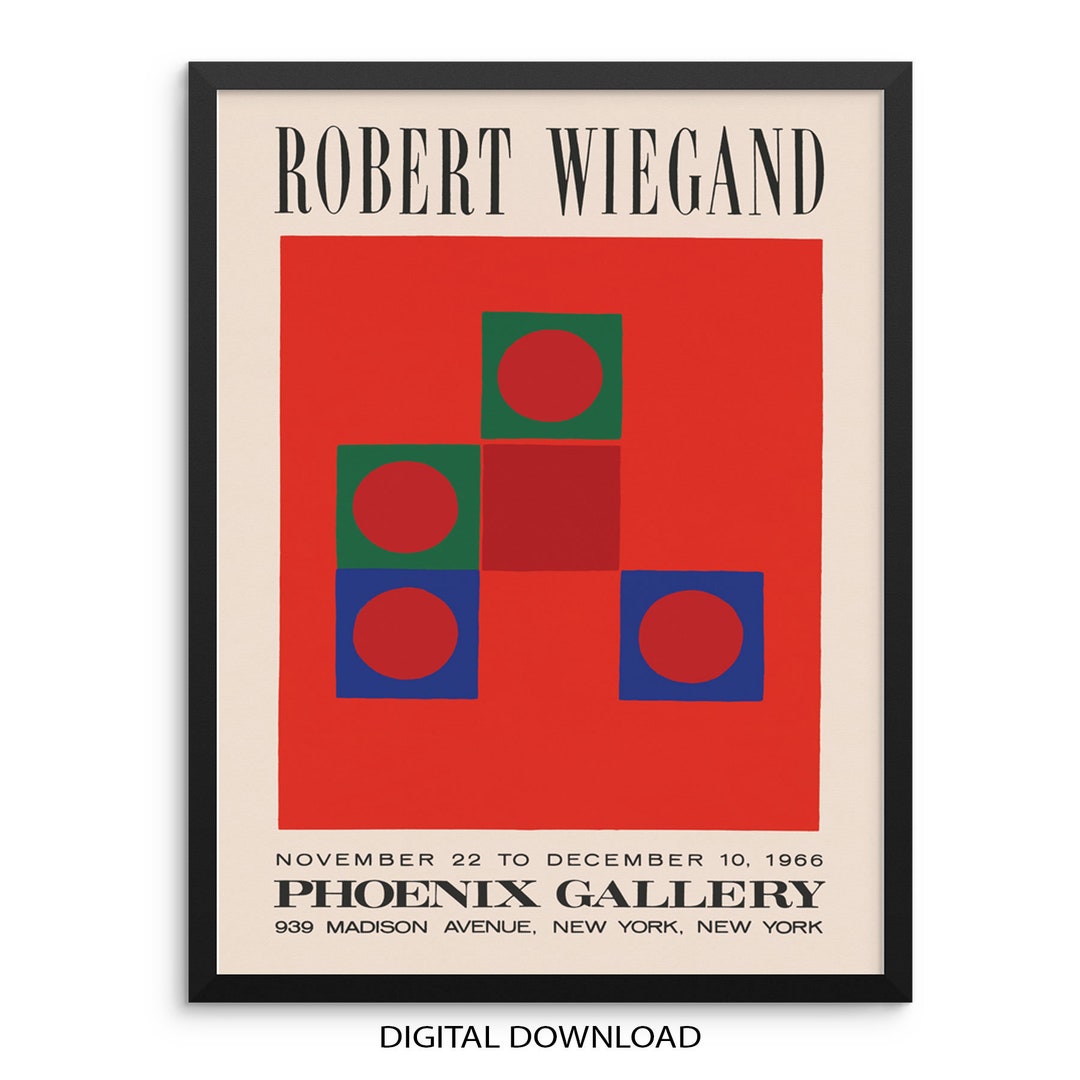 Robert Wiegand Gallery Exhibition Art Print Colorful Geometric Poster ...