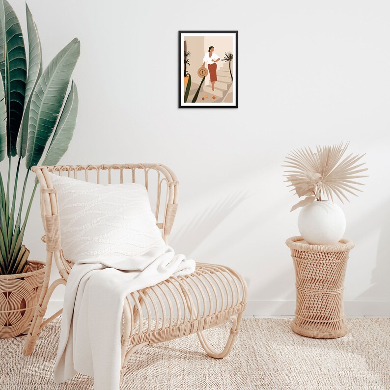 Abstract Woman's Body Shape Art Print Gouache Drawing Wall | Etsy