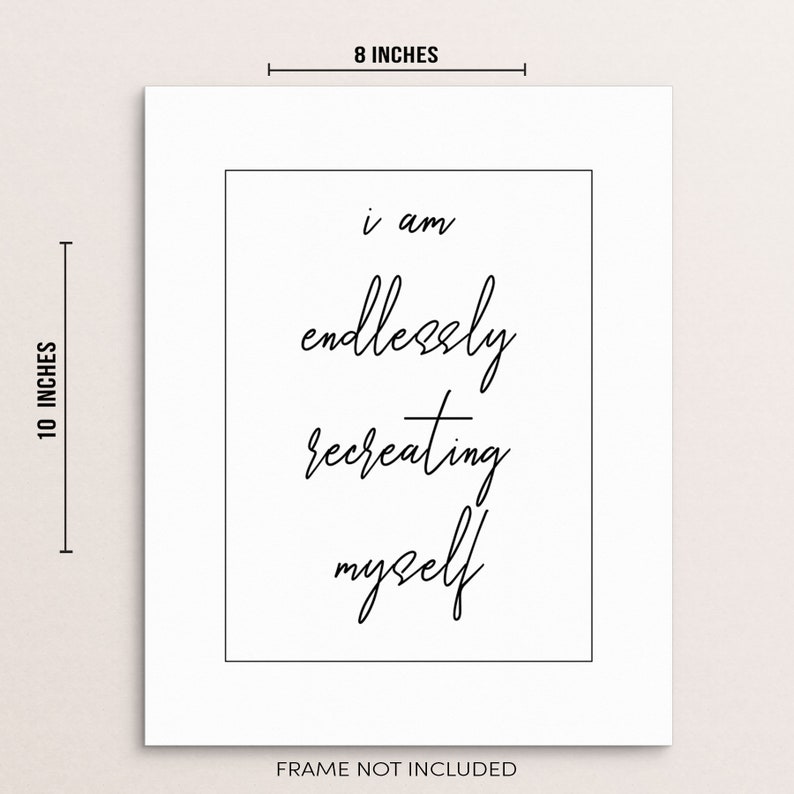 Inspirational Quote Wall Decor Art Print I Am Endlessly - Etsy