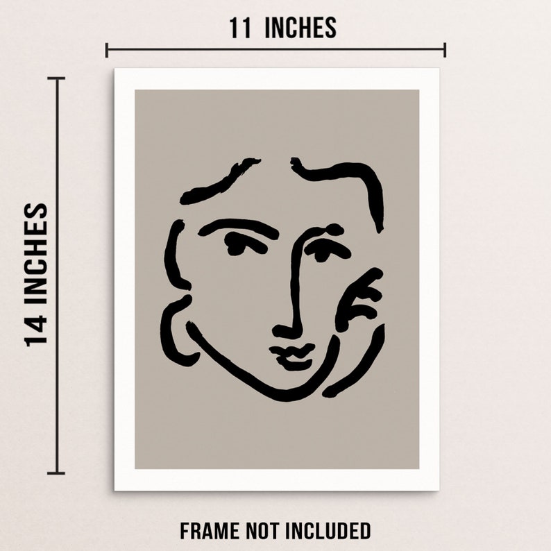 Henri Matisse Visage Line Drawing Art Print 11x14 - Etsy