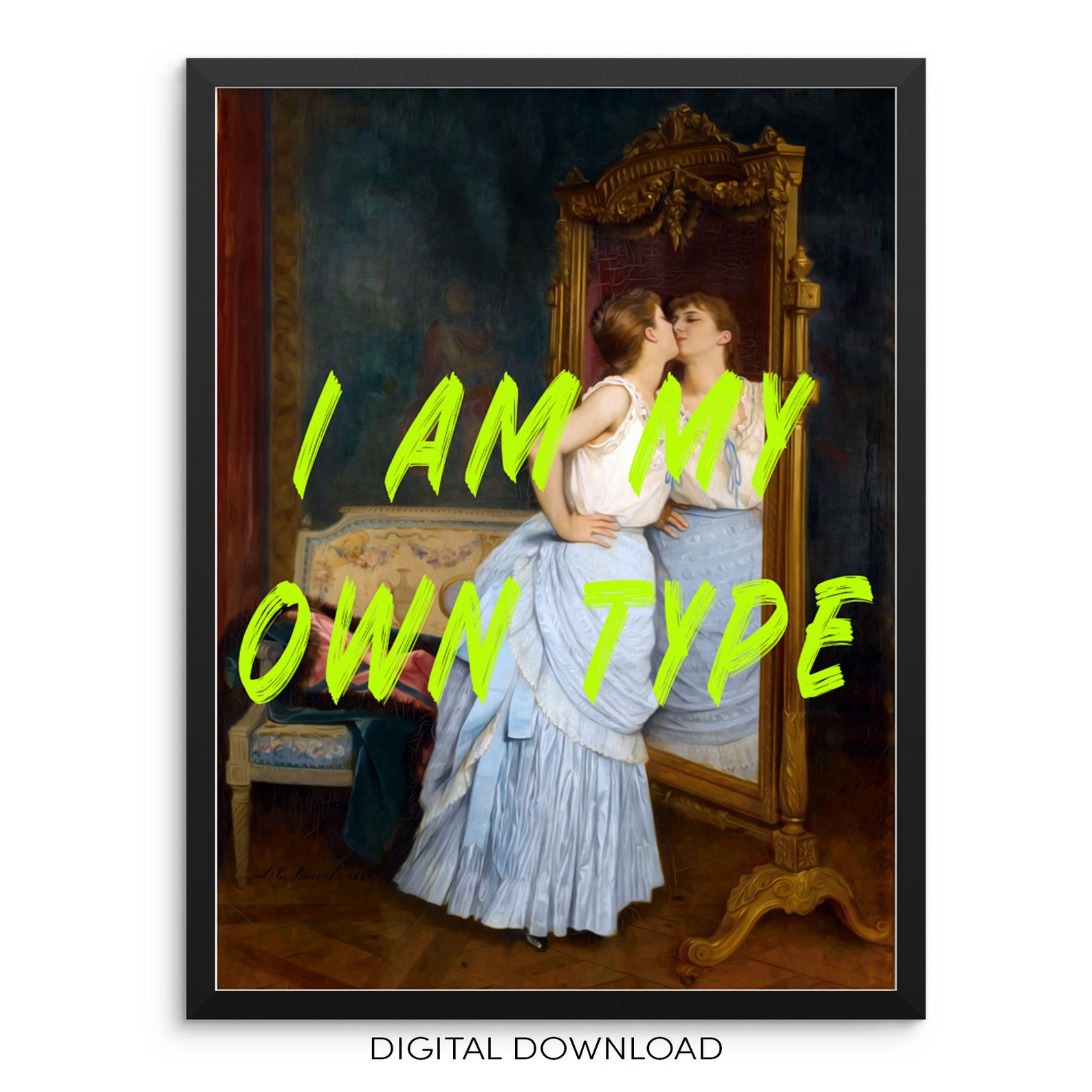 I Am My Own Type Altered Vintage Art Print DIGITAL DOWNLOAD | Etsy
