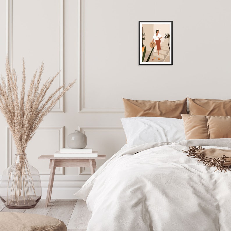 Abstract Woman's Body Shape Art Print Gouache Drawing Wall | Etsy